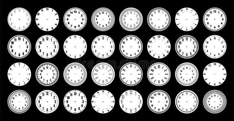 Mechanical Clock Faces, Watch Dial with Numerals, Bezel. Timer or ...