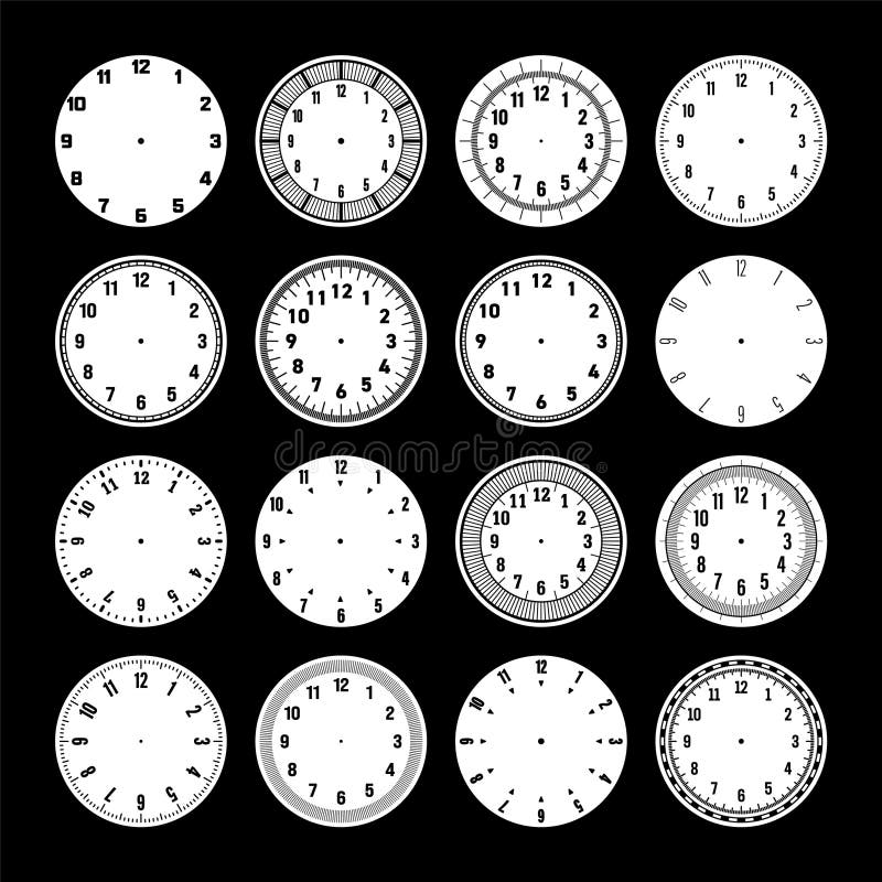 Mechanical Clock Faces, Watch Dial with Numerals, Bezel. Timer or ...