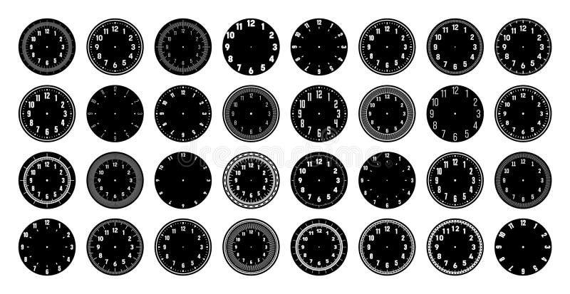 Mechanical Clock Faces, Watch Dial with Numerals, Bezel. Timer or ...