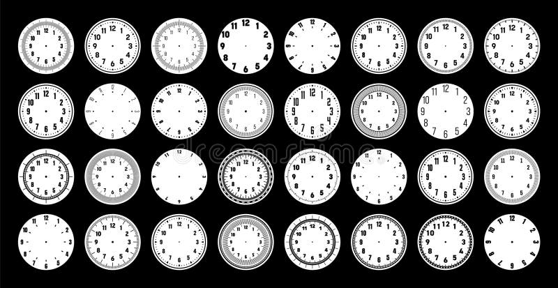 Mechanical Clock Faces, Watch Dial with Numerals, Bezel. Timer or ...