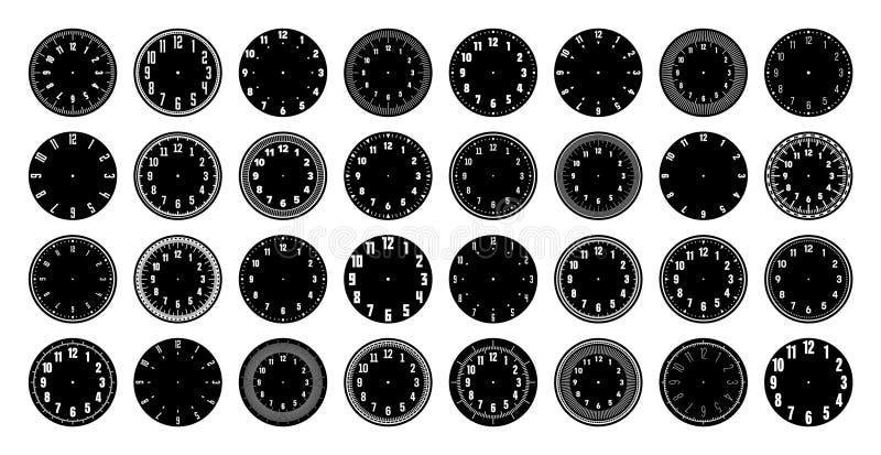 Mechanical Clock Faces, Watch Dial with Numerals, Bezel. Timer or ...