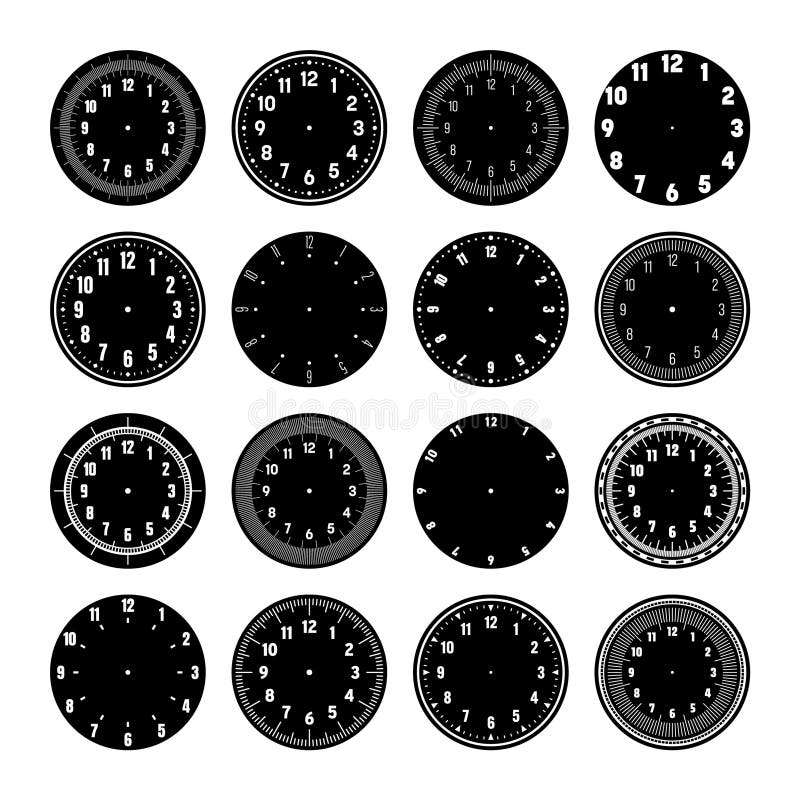 Mechanical Clock Faces, Watch Dial with Numerals, Bezel. Timer or ...