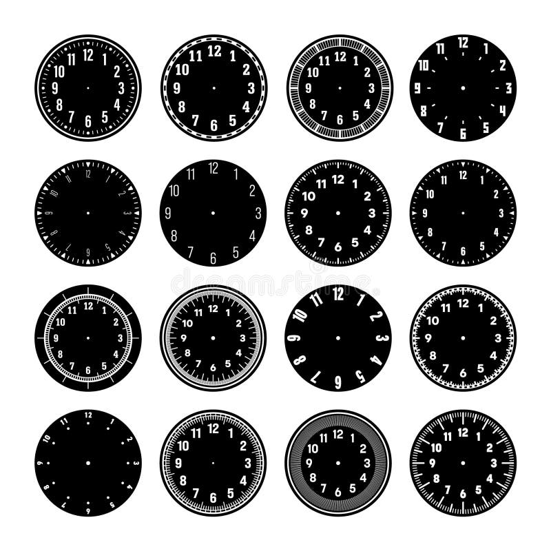 Mechanical Clock Faces, Watch Dial with Numerals, Bezel. Timer or ...