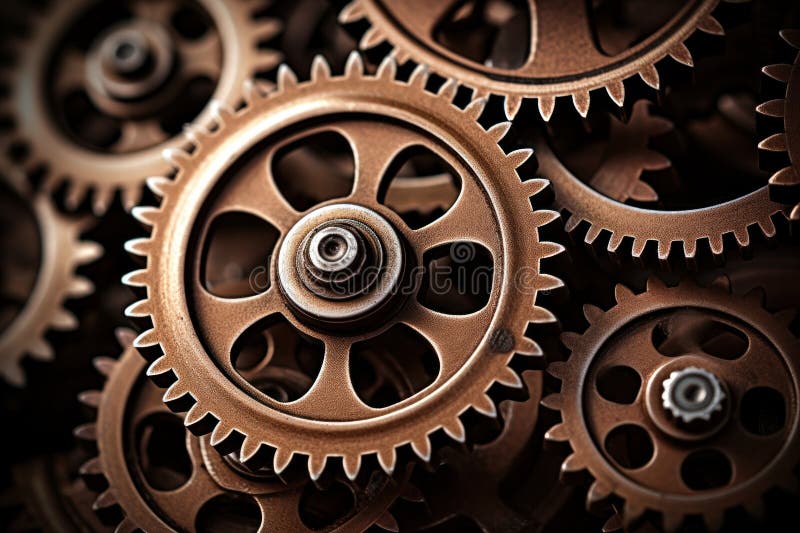 Mechanical Cog Wheels in Action AI Generated Stock Illustration ...