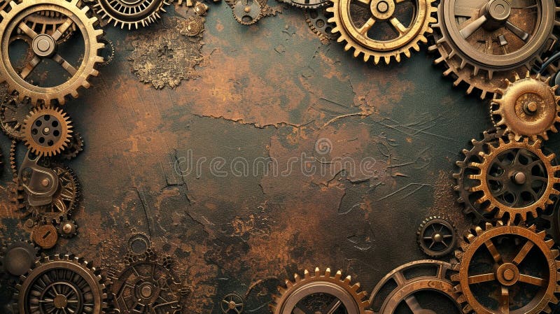 Mechanical Collage Made of Clockwork Gears Stock Photo - Image of ...