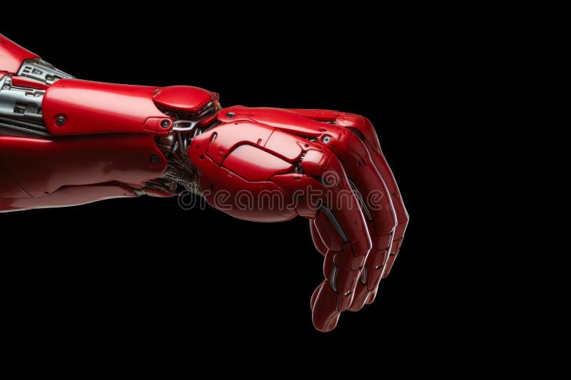 Mechanical Communication: Robot Hand Pointing Close-Up. Stock ...