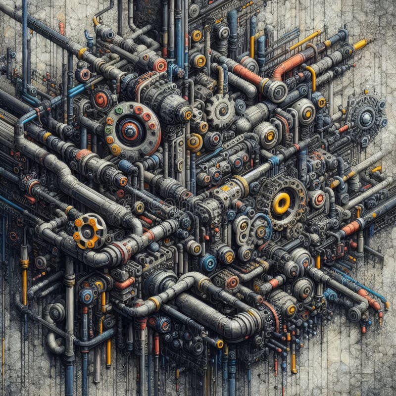 Mechanical Complexity Abstract Art Stock Photo - Image of innovation ...