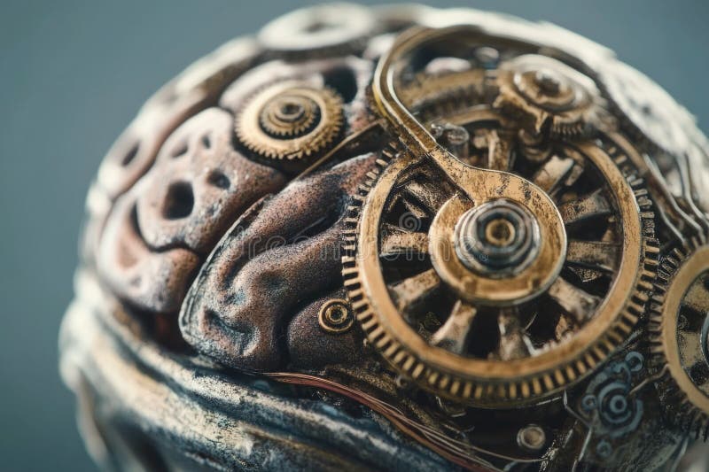 Mechanical Component with Interlocking Gears, Ideal for Depicting ...