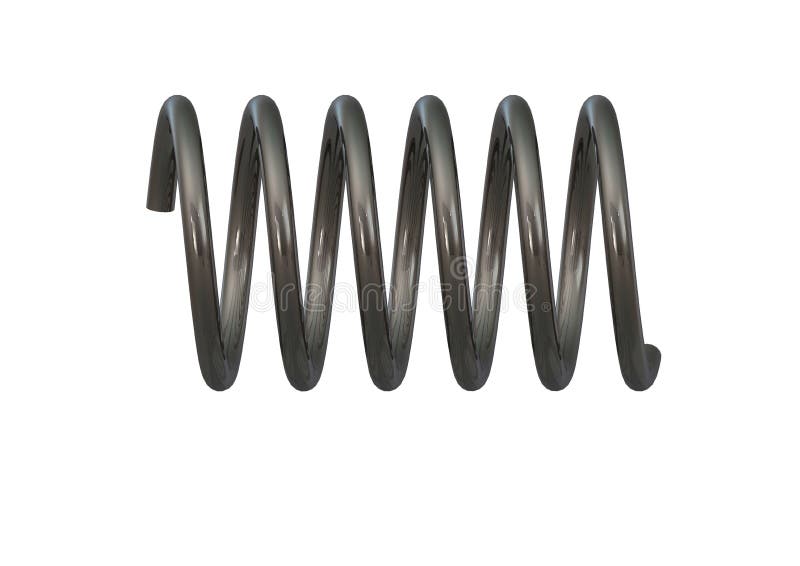 Mechanical Compression Spring Stock Illustration - Illustration of ...