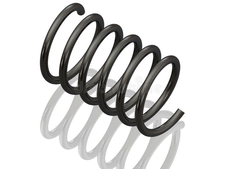 Mechanical Compression Spring Stock Illustration - Illustration of ...