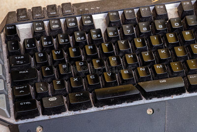 Mechanical Computer Keyboard Dirt Stock Image - Image of cleaner, dirt ...