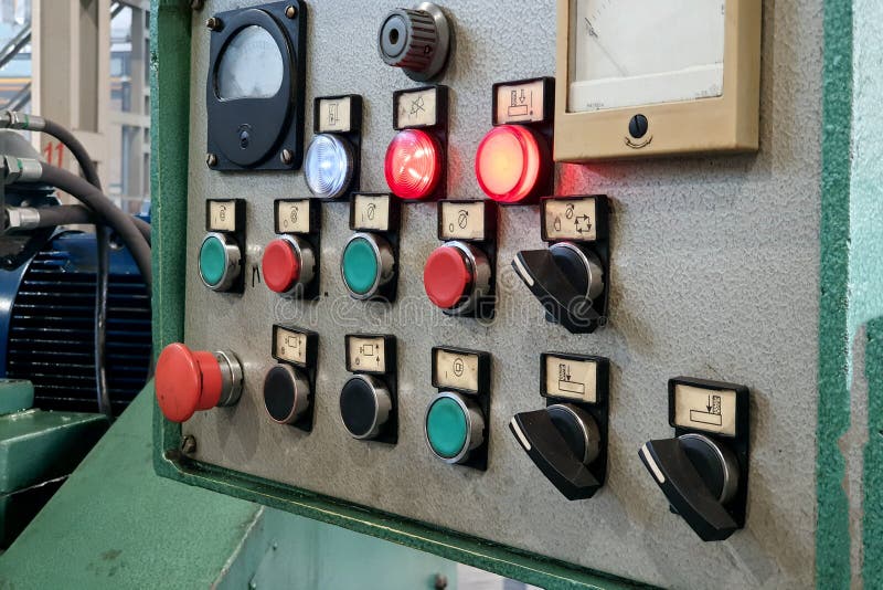 Old Mechanical Control Panel of the Machine, Switching Speeds through ...