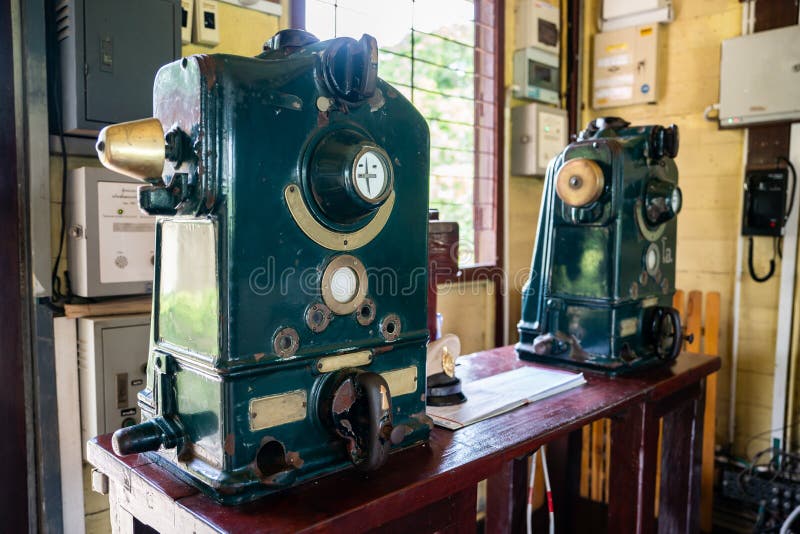 Mechanical Control Panel for Switching the Route of Trains Stock Image ...