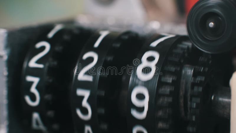Close-Up: Mechanical Counter Digits in Motion Stock Footage - Video of ...
