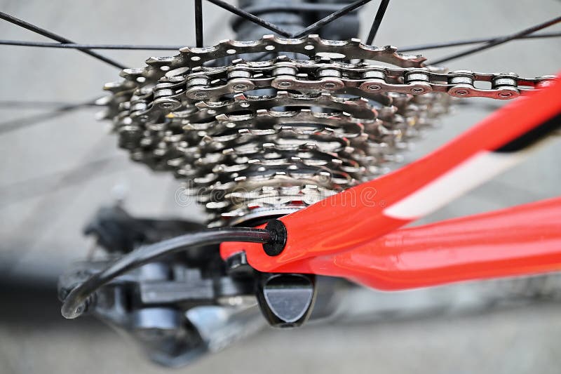 Mechanical Derailing Switch from New Bike Stock Image - Image of shot, bike: 397312943