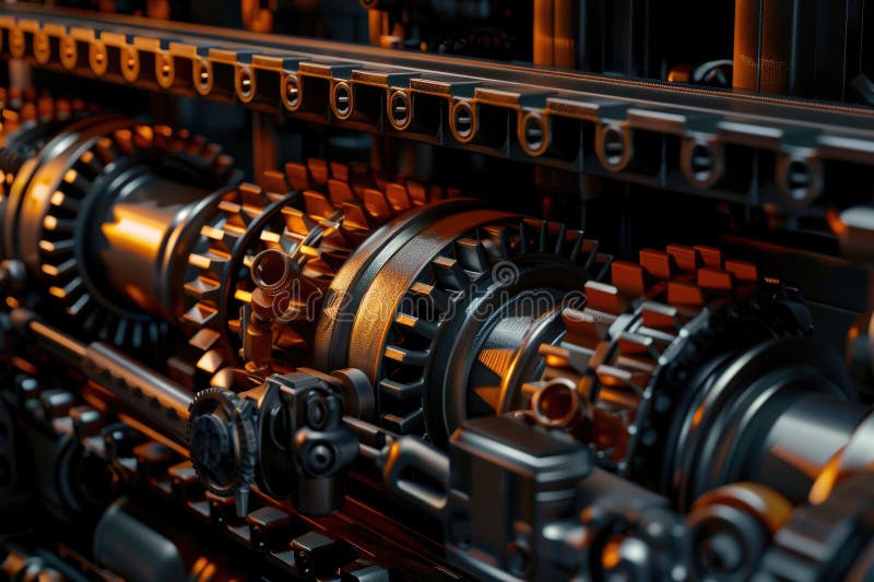 A Mechanical Device with Multiple Gears Visible Stock Photo - Image of ...