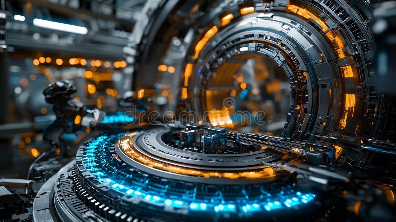 Mechanical Device with a Sense of Future Technology Stock Illustration ...