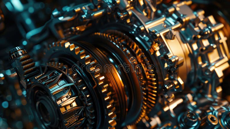 Mechanical Device with Visible Gears and Mechanisms Stock Photo - Image ...