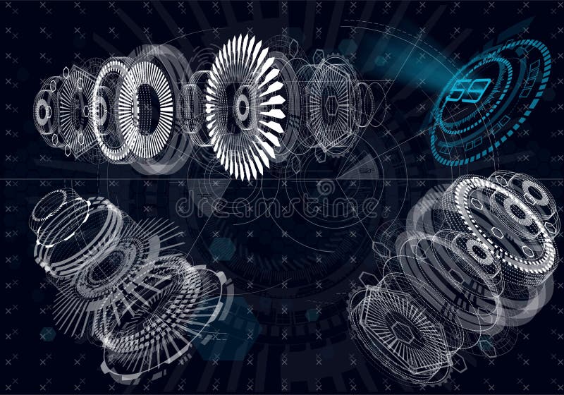 Mechanical Elements stock illustration. Illustration of production ...