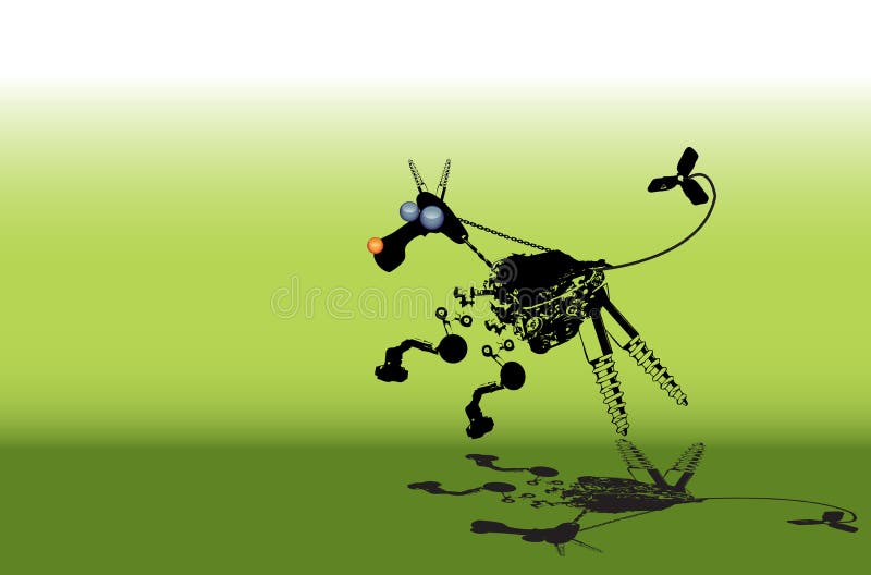 Mechanical dog stock vector. Illustration of cute, adorable - 5951603