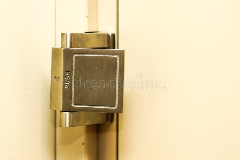 A Mechanical Door Blocker on the Inside of a Hotel Room Door Stock ...