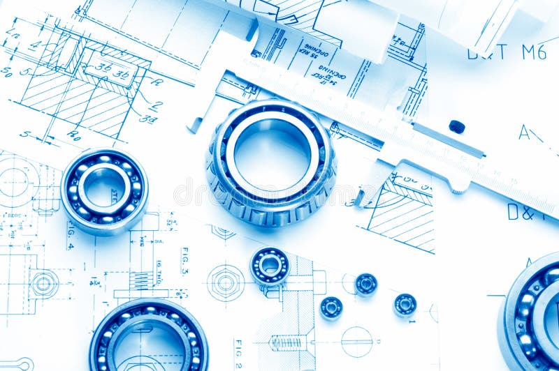 Mechanical drawing stock image. Image of gears, instrument - 9127575