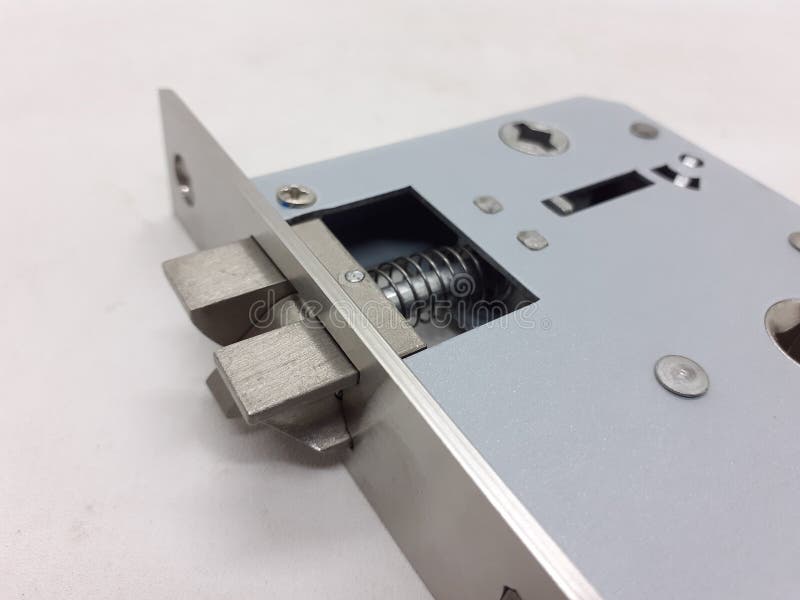 Mechanical and Electrical Door Handle and Its Component on White ...