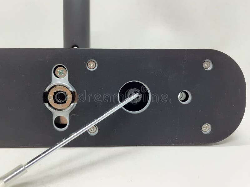 Mechanical and Electrical Door Handle and Its Component on White ...