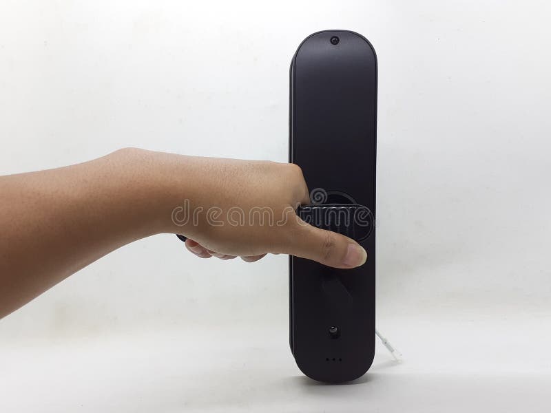 Mechanical and Electrical Door Handle and Its Component on White ...