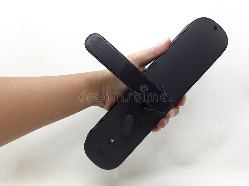 Mechanical and Electrical Door Handle and Its Component on White ...