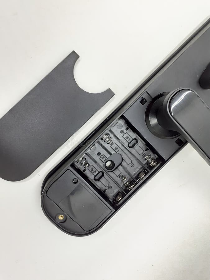 Mechanical and Electrical Door Handle and Its Component on White ...