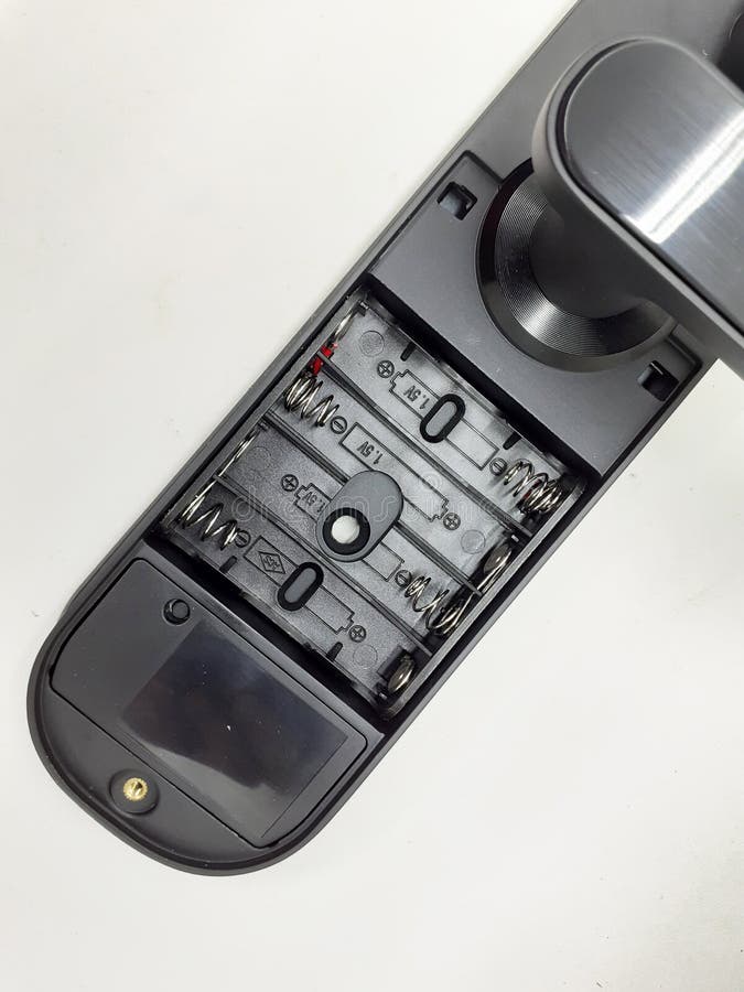 Mechanical and Electrical Door Handle and Its Component on White ...