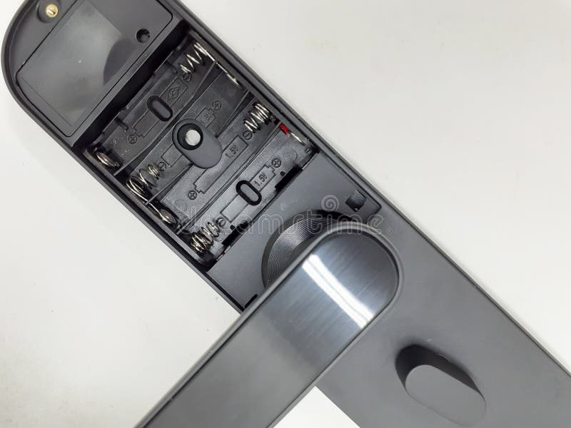 Mechanical and Electrical Door Handle and Its Component on White ...