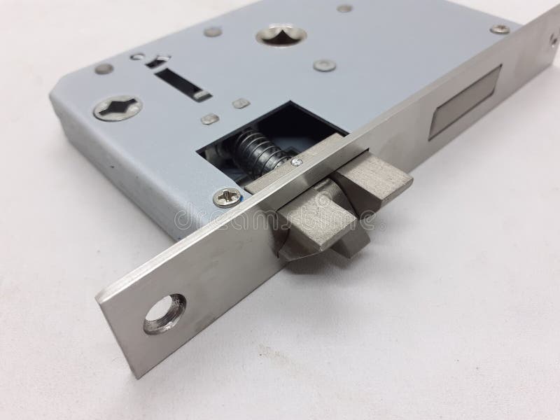 Mechanical and Electrical Door Handle and Its Component on White ...