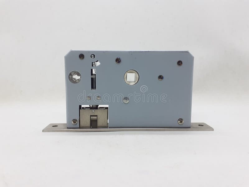 Mechanical and Electrical Door Handle and Its Component on White ...