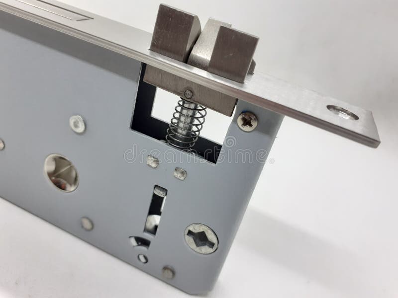 Mechanical and Electrical Door Handle and Its Component on White ...