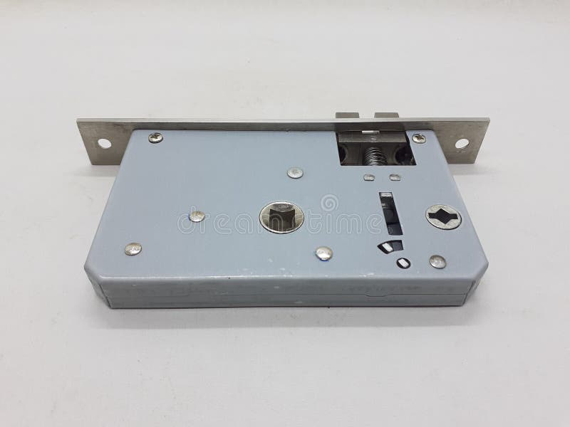 Mechanical and Electrical Door Handle and Its Component on White ...