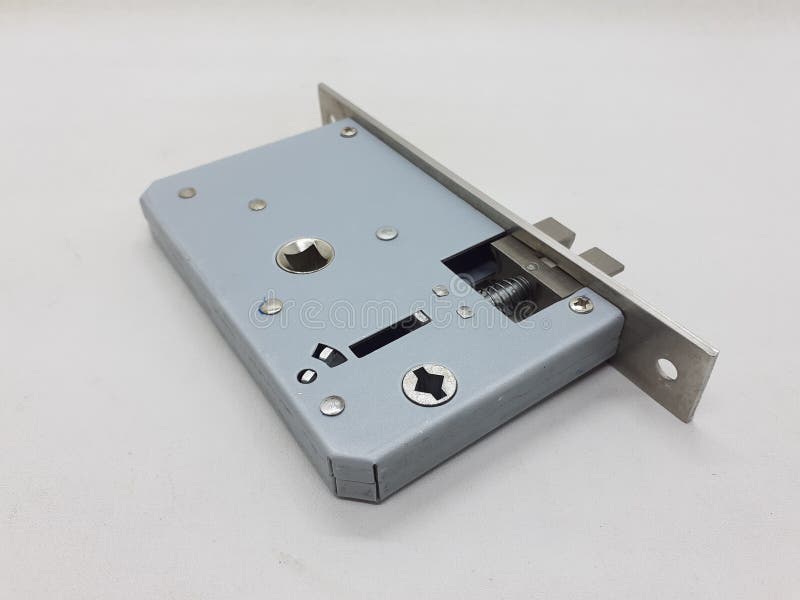 Mechanical and Electrical Door Handle and Its Component on White ...