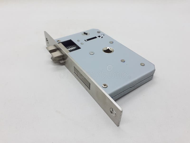 Mechanical and Electrical Door Handle and Its Component on White ...