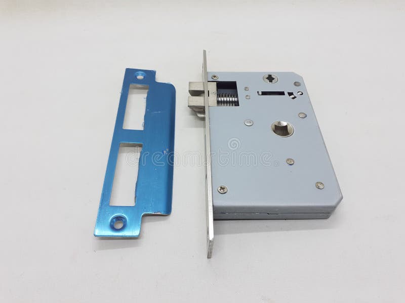 Mechanical and Electrical Door Handle and Its Component on White ...