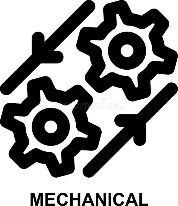 Mechanical, Engine, Engineering, Machine, Gears, Cogs Outline Icon ...