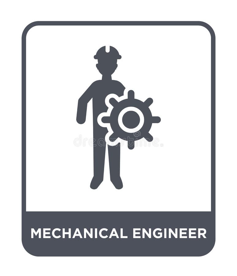 Mechanical Engineer Icon in Trendy Design Style. Mechanical Engineer ...