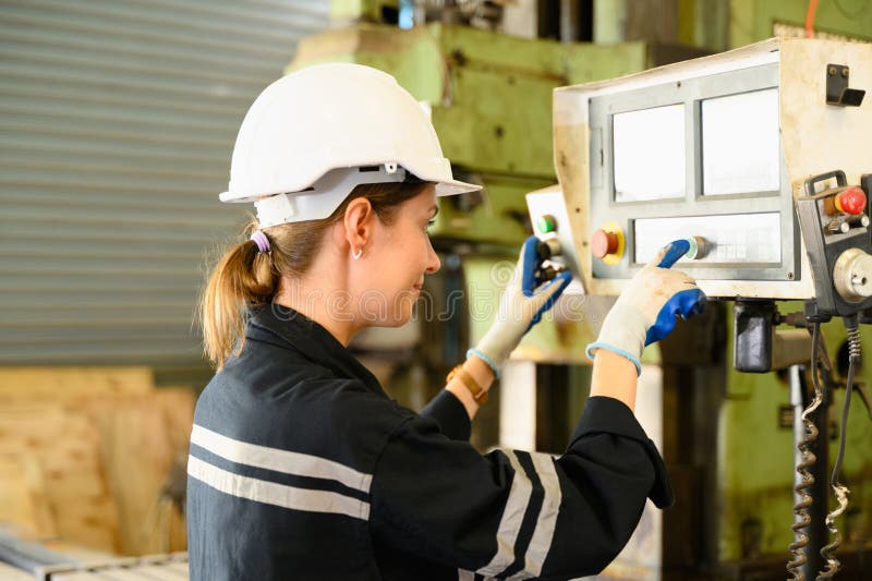 Mechanical Engineer Repairing Engine Machine at Factory Stock Photo ...