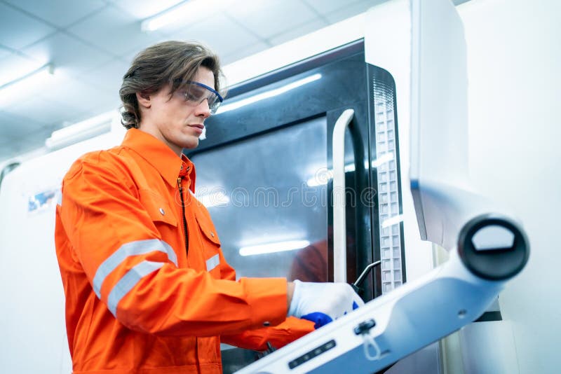 Mechanical Engineer Using Coordinate Measuring Machine CMM Measurement ...