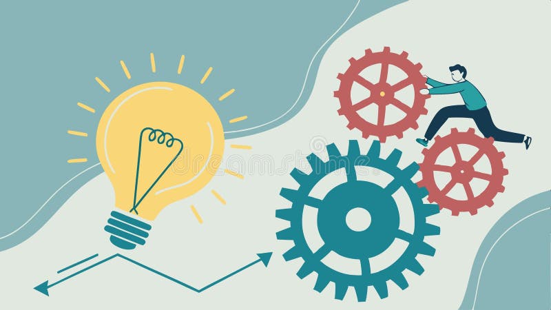 Gears Mechanism Process, Illustrating Industrial Operation and ...