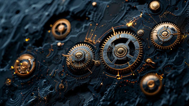 Mechanical Engineering Concepts, a Detailed Arrangement of Gears and ...