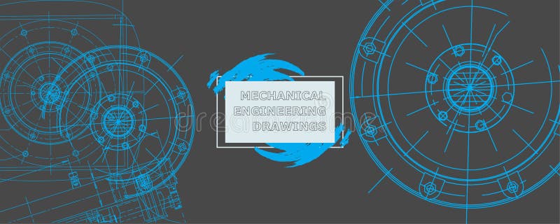 Mechanical Engineering Drawing. Abstract Drawing Stock Vector ...