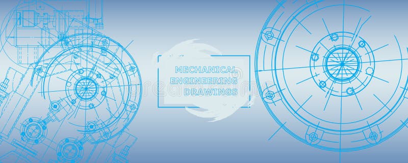 Mechanical Engineering Drawing. Abstract Drawing Stock Vector ...