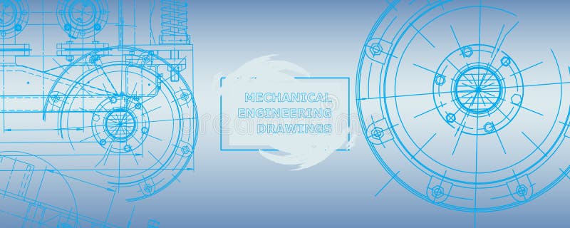 Mechanical Engineering Drawing. Abstract Drawing Stock Vector ...
