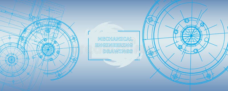 Mechanical Engineering Drawing. Abstract Drawing Stock Vector ...